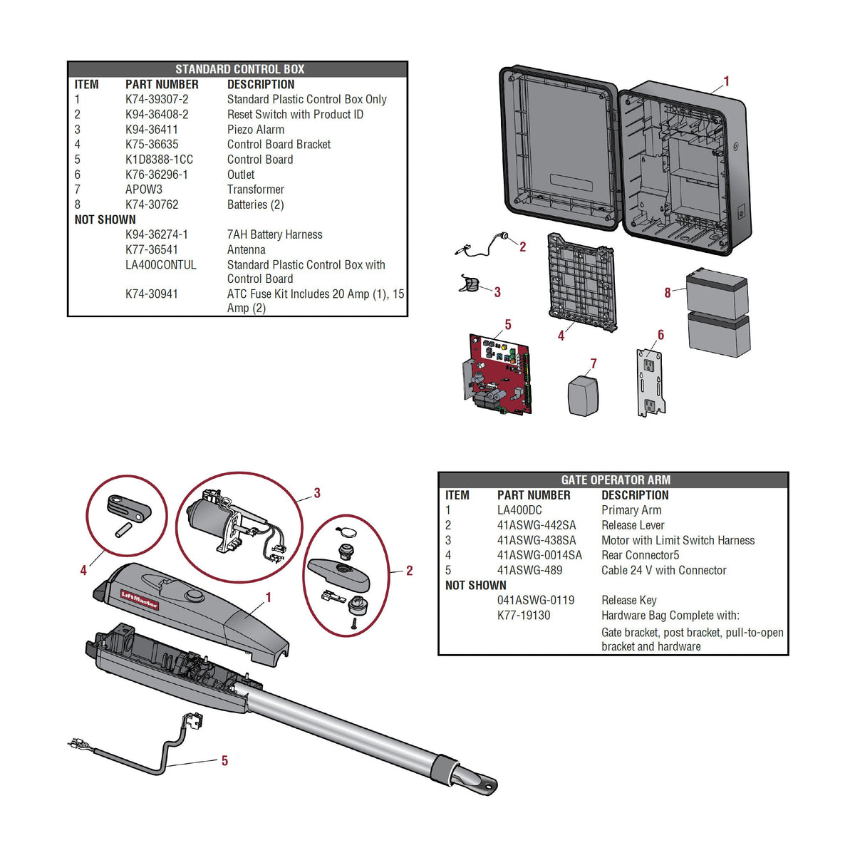 LiftMaster LA400 Parts | LA400 Replacement Parts – Elite Gates