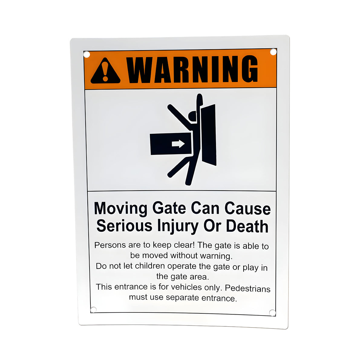 Doorking 2599-100 Automatic Gate Warning Sign | EliteGates.net – Elite ...