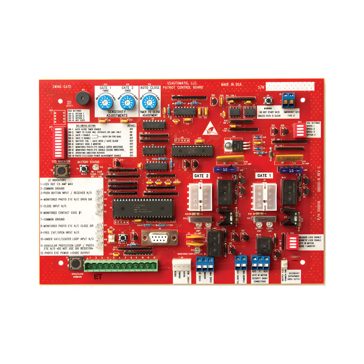 US Automatic 500018 Control Board for Patriot Operator | EliteGates.net ...