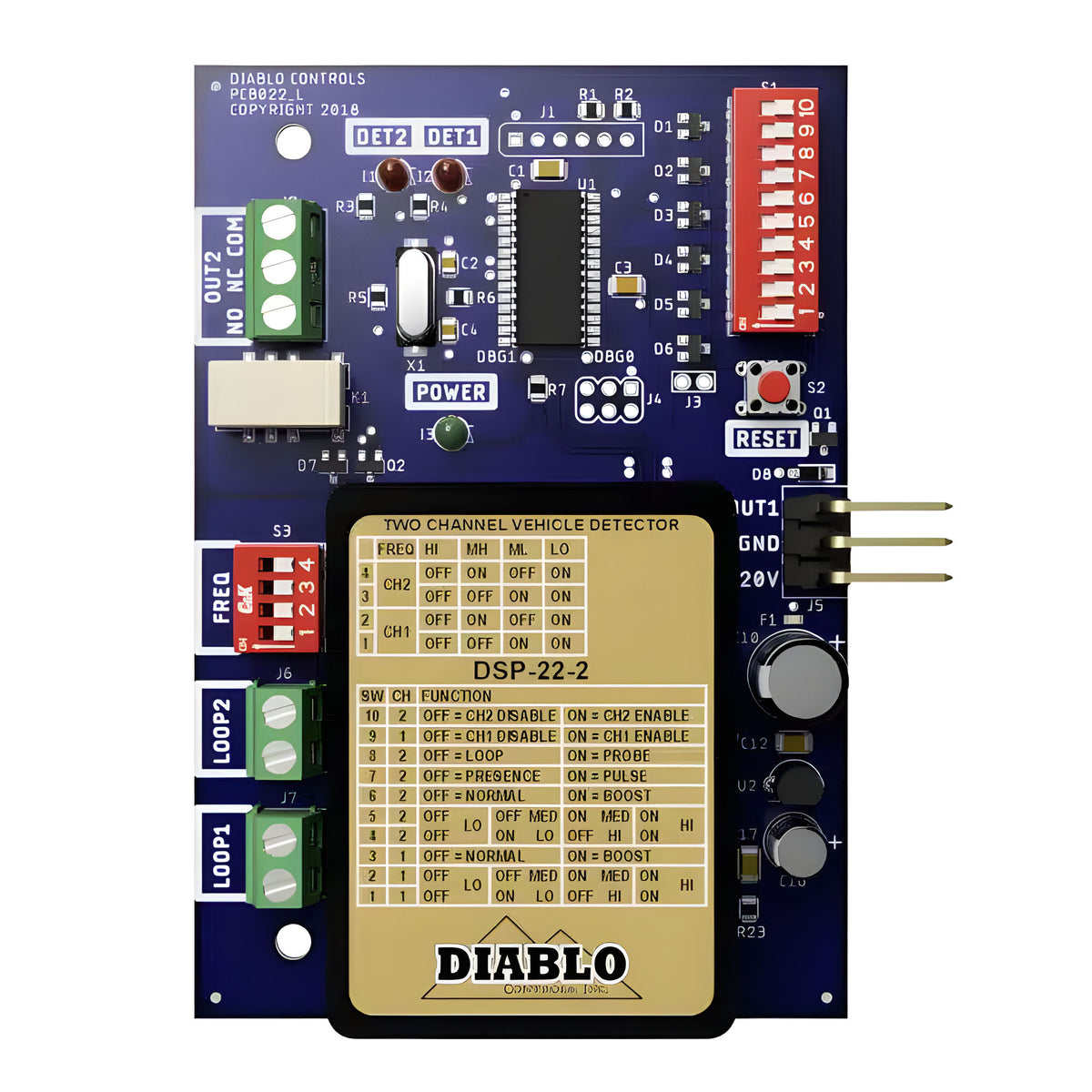 Diablo DSP-22-2 Loop Detector for DoorKing Operators | Elitegates.net ...