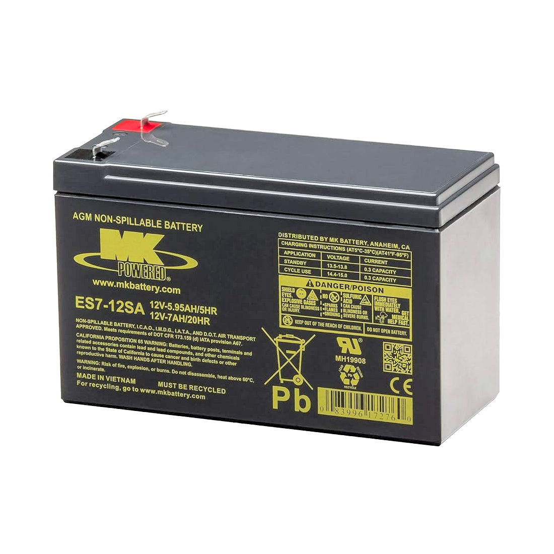 MK ES7-12SA 12V Battery for Gate Openers | EliteGates.net – Elite Gates
