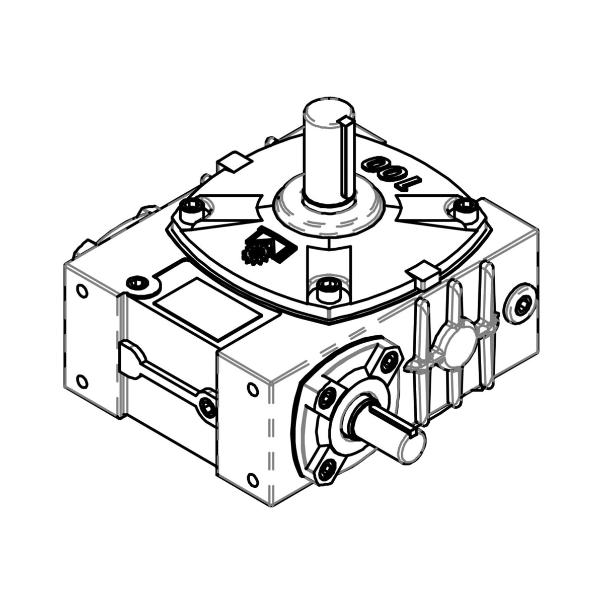 All-O-Matic GBX-375 Large 30:1 Gearbox for SW-375DC | Elitegates.net ...