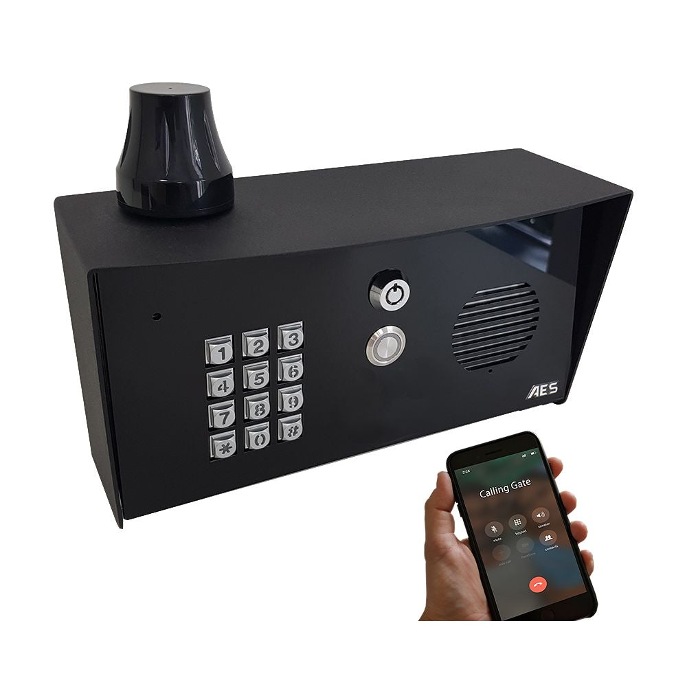 AES PRIME7-PBK-US Pedestal Mount Cellular Intercom W/ Keypad – Elite Gates